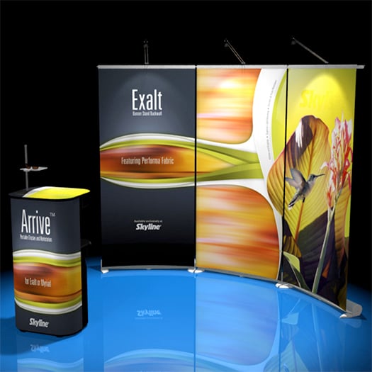 Exalt® Banner Stand | Curved Design | Quick Setup | Skyline