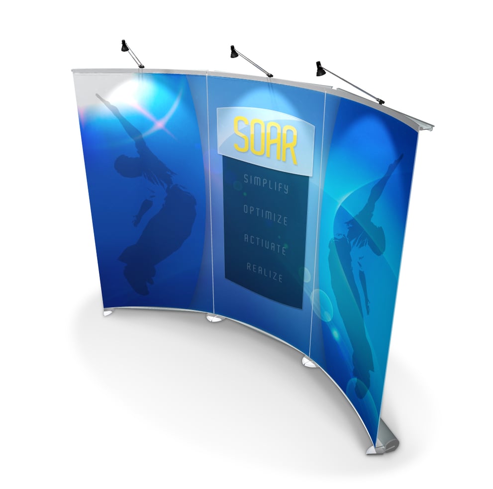 Exalt® Banner Stand | Curved Design | Quick Setup | Skyline